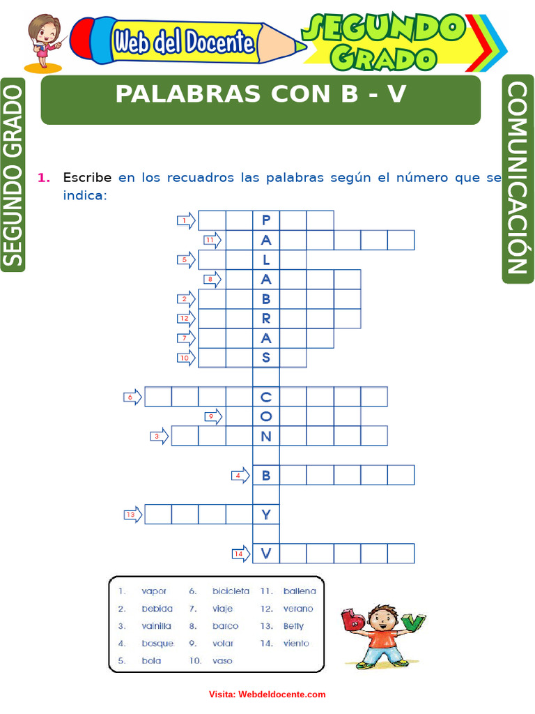 Actividades de B y V para Primaria | PDF