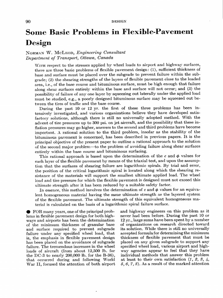 Some Basic Problems in Flexible-Pavement Design: Engineering Consultant ...