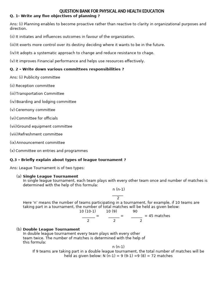 Question Bank Ofimp Questions of Phe | PDF | Anorexia Nervosa ...