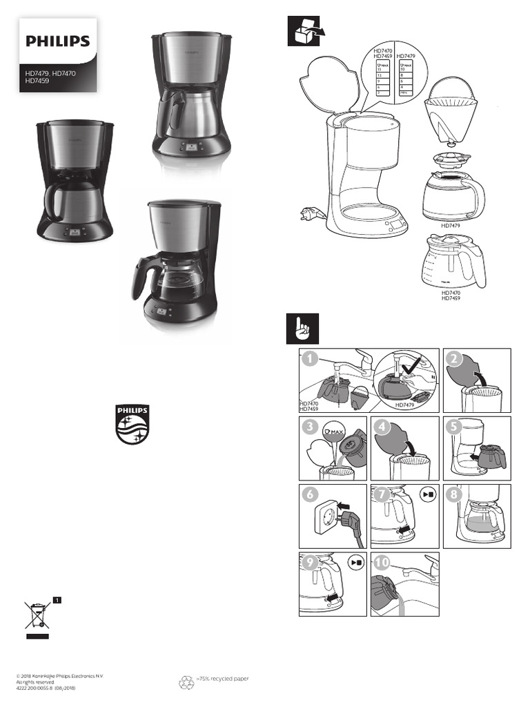 User Manual Philips Daily Collection Coffee Maker | PDF | Mains ...