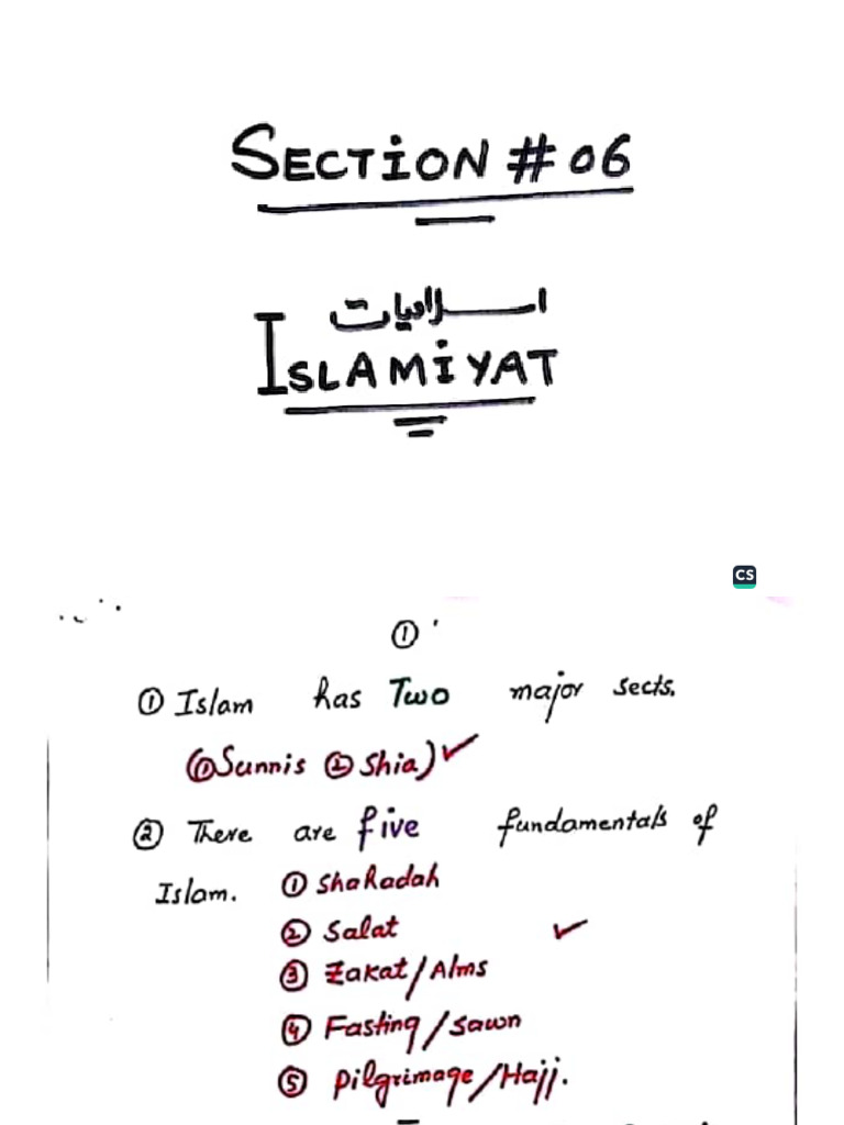 ISLAMIC STUDY NOTES.2025prepration AJKPscntsinterview Ejaz Mir | PDF