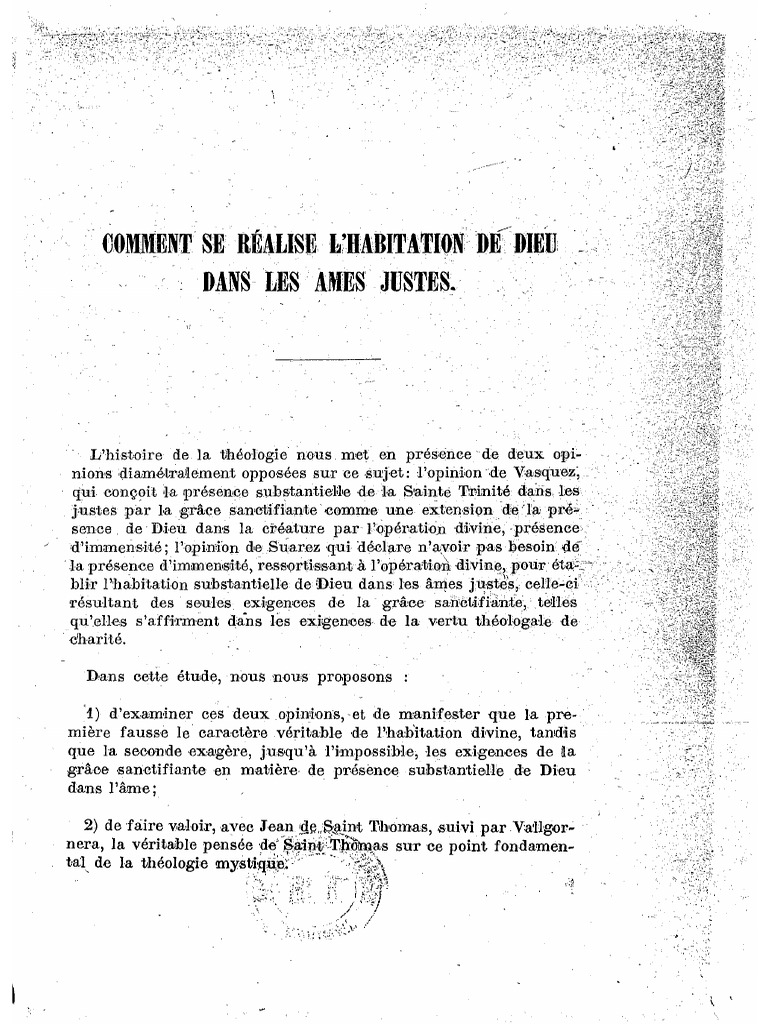GARDEIL-Como Se Realiza A Habitacao de Deus Nas Almas Justas-Revue ...