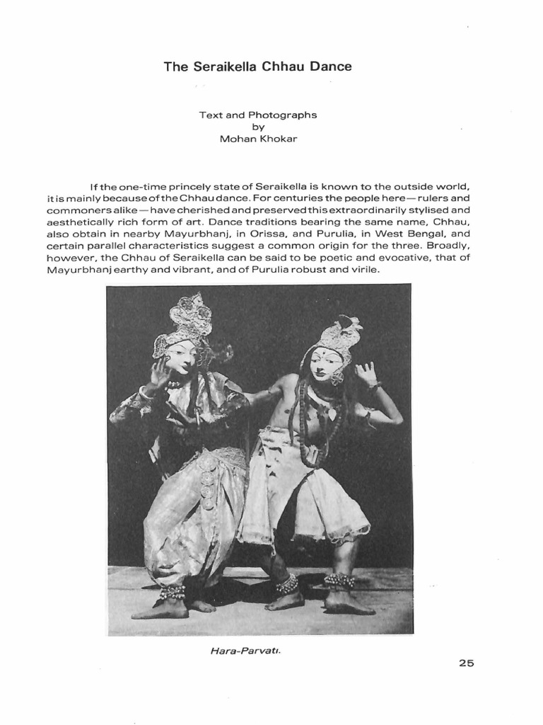 The Seraikella Chhau Dance | PDF | Mask | Dances