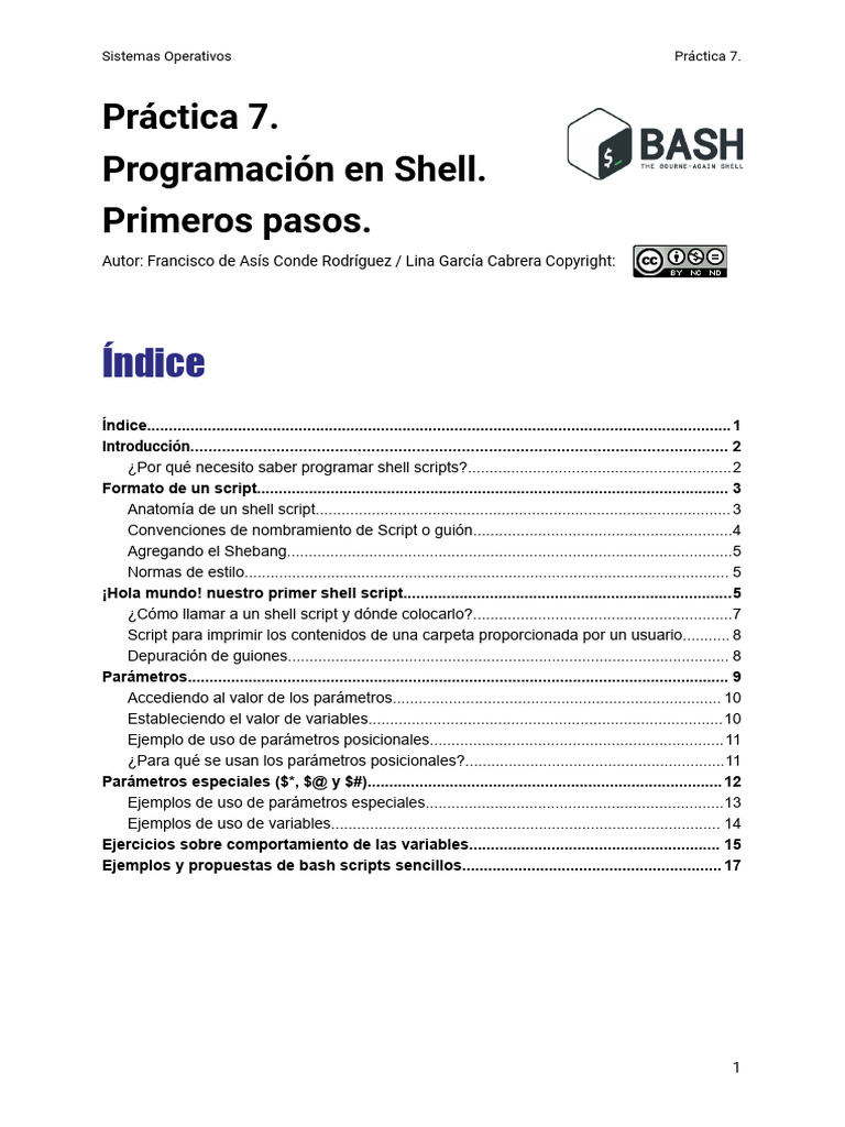 P07-shell-primeros-pasos (1) | PDF | Interfaz de línea de comando | Lenguaje de escritura
