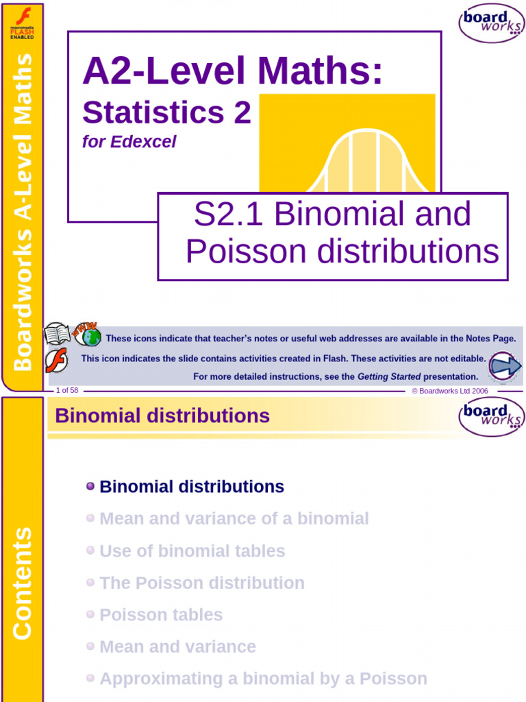 S2.1 Binomial and Poisson Distributions | PDF | Poisson Distribution | Teaching Mathematics