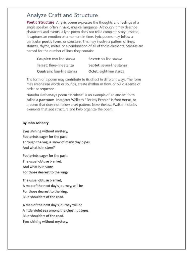 Poetic Structure | PDF