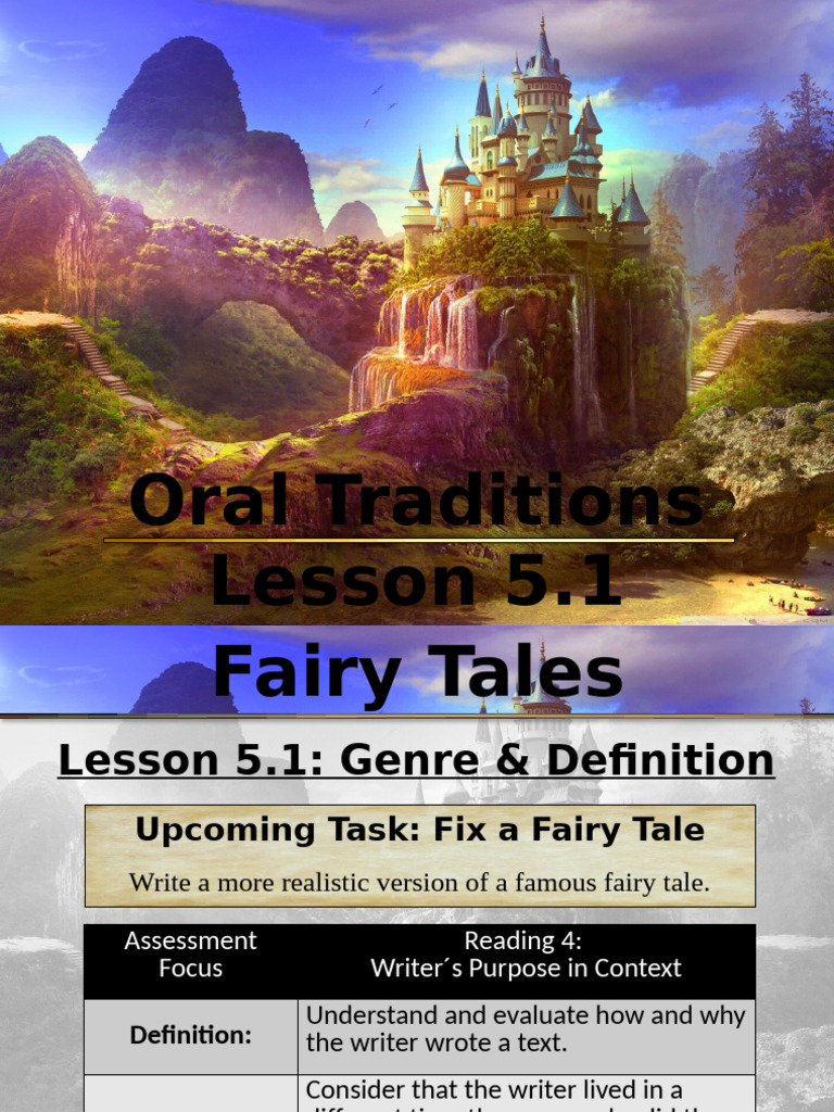 Lesson 5 Fairy Tales | PDF | Fairy Tales | Folklore