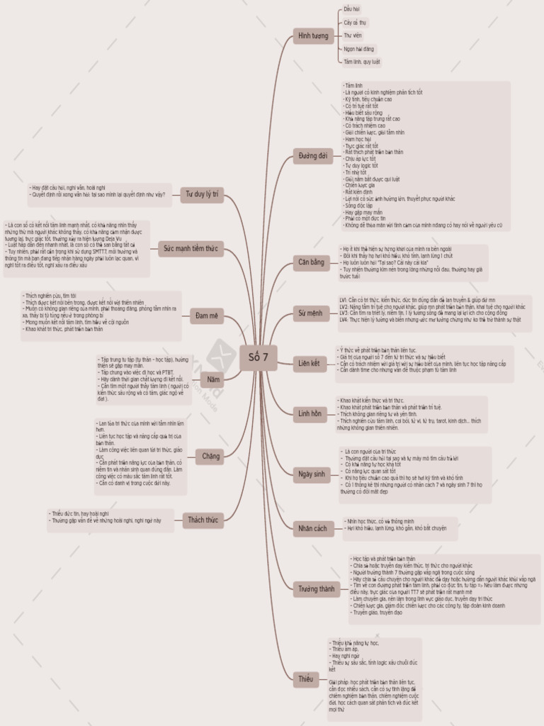 Mindmap 17 Chỉ Số - Số 7 | PDF