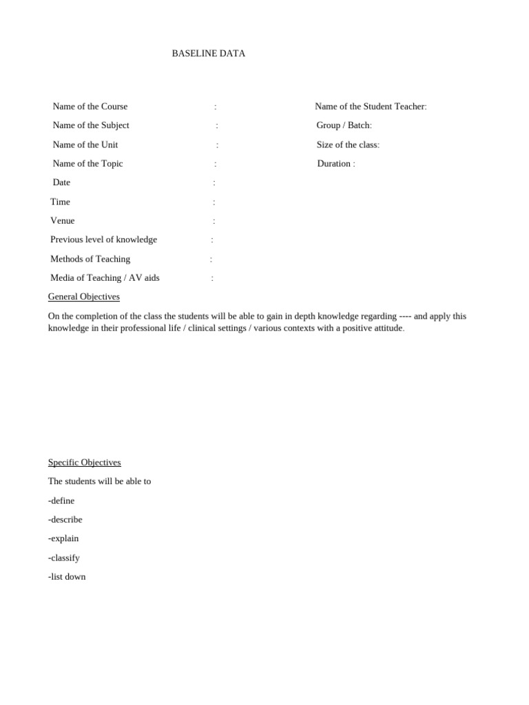 Lesson Plan format | PDF