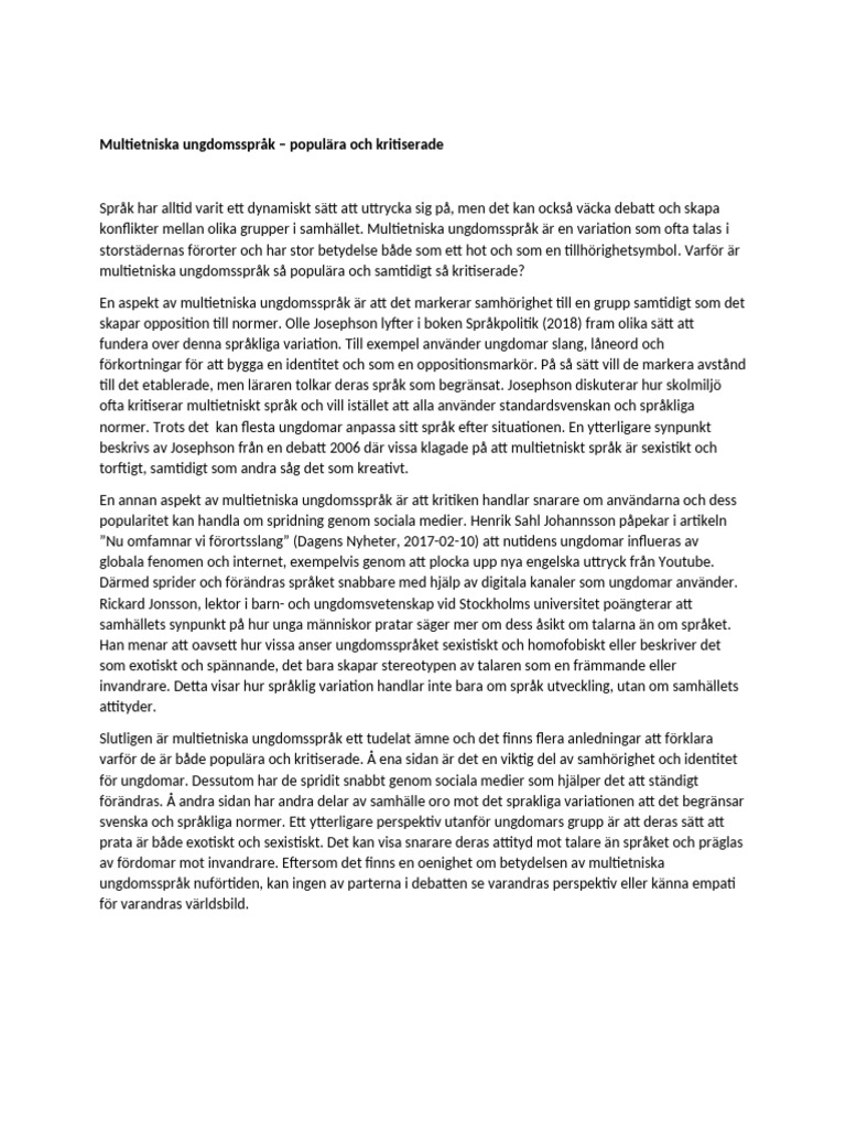 Skrivlig Uppsats | PDF