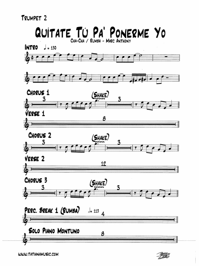 Quitate Tu Pa Ponerme Yo | PDF
