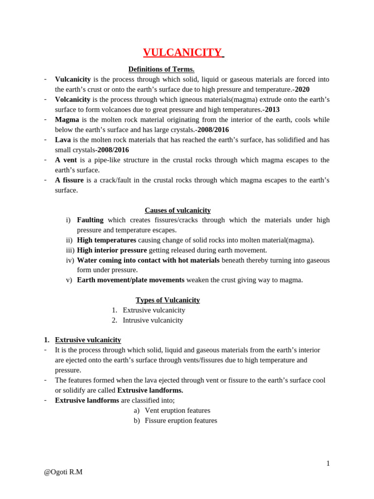 4. VULCANICITY | PDF | Volcano | Lava
