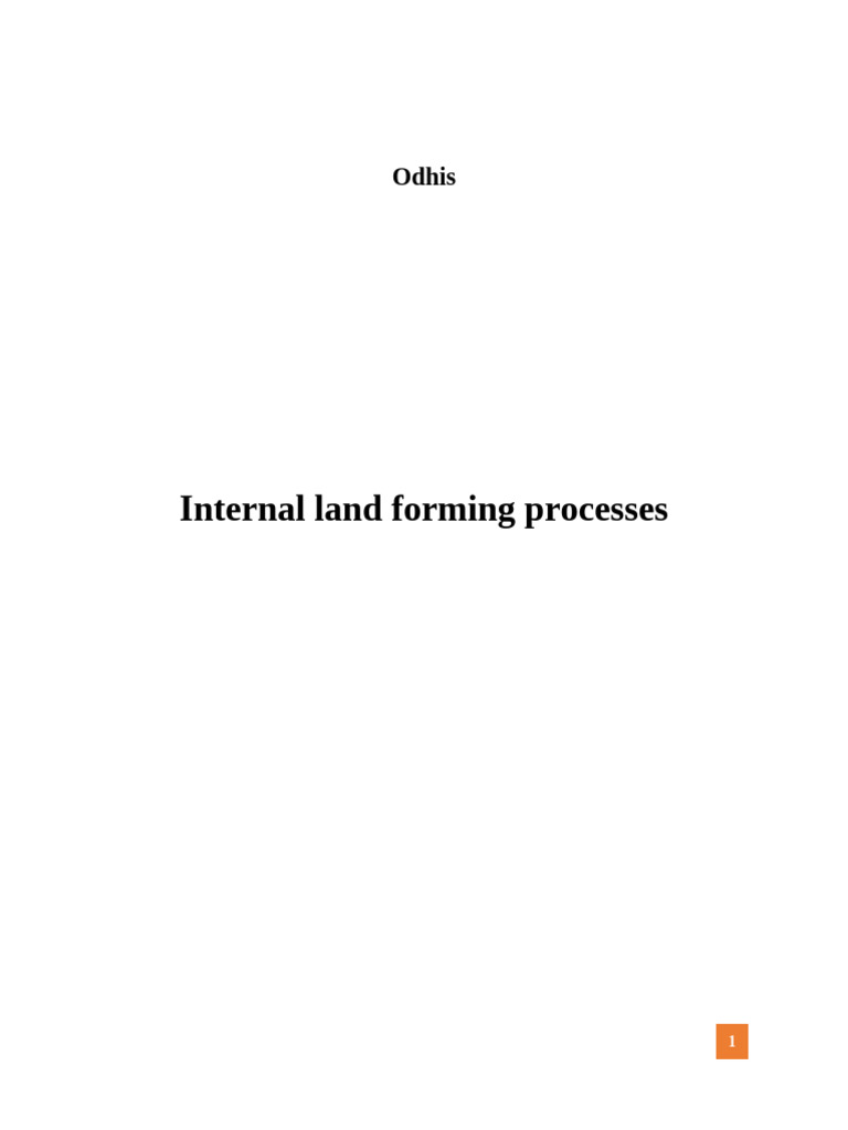 Internal Land Forming Processes | PDF | Plate Tectonics | Geology