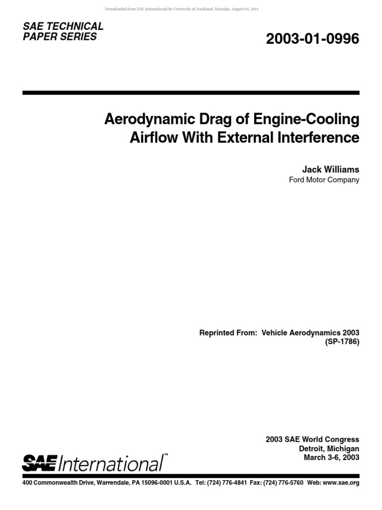 Aerodynamics Drag Coefficient | PDF | Drag (Physics) | Fluid Dynamics