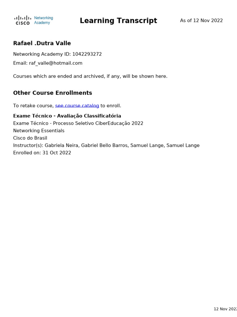 Networking Essentials Transcript | PDF