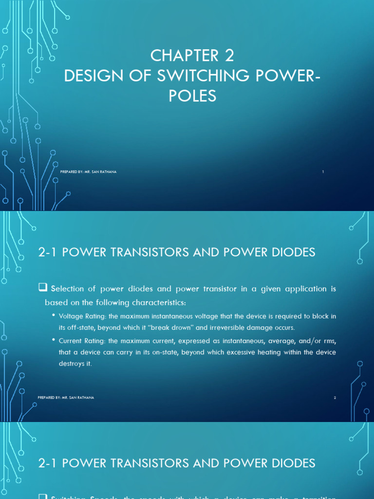 Chapter 2 Design of Switching Power-Poles | PDF | Field Effect ...