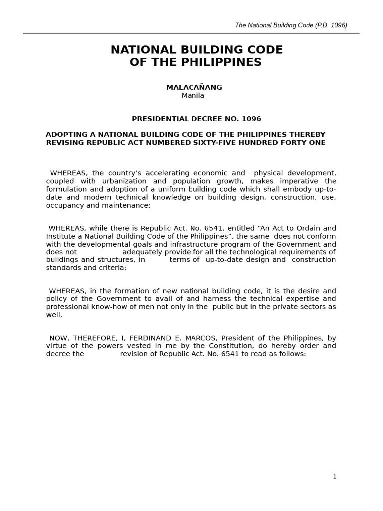 National_Building_Code_of_the_Phil | PDF | Building | Wall