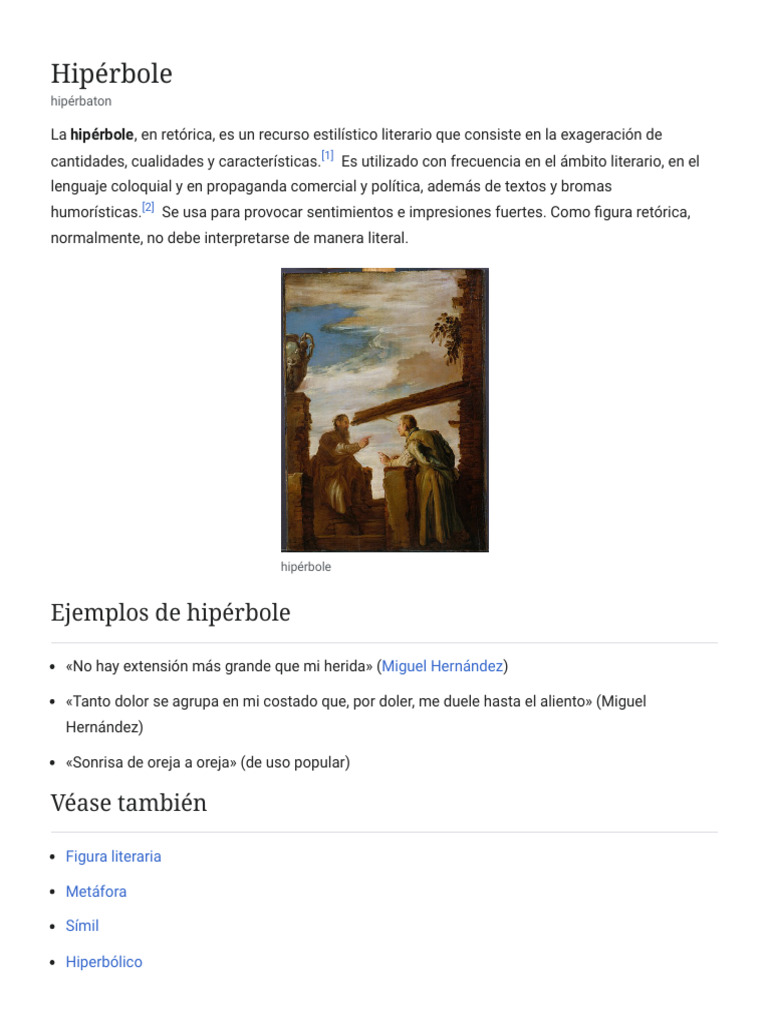 Hipérbole - Wikipedia, La Enciclopedia Libre | PDF