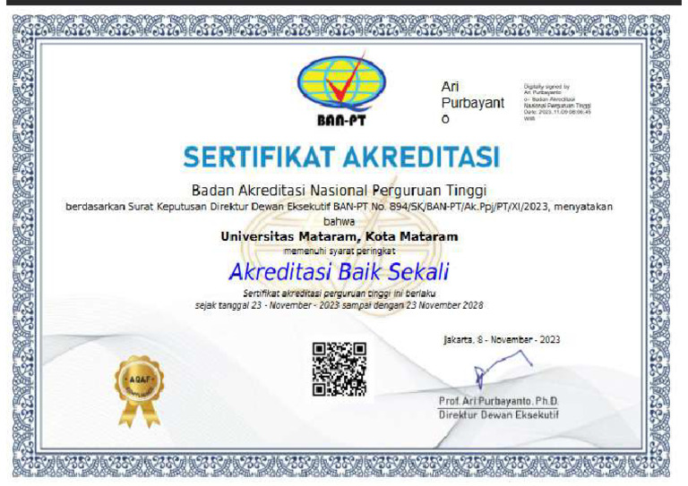 Sertifikat Akreditasi Perguruan Tinggi | PDF