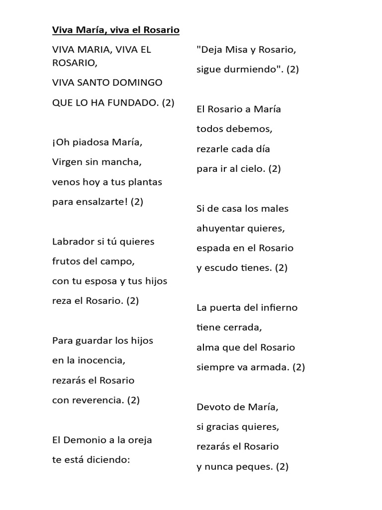 Canto Viva María | PDF