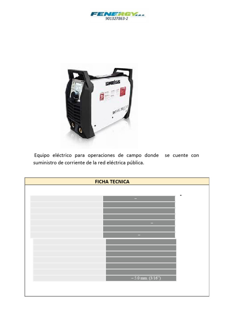 Equipo de Soldadura SWEISS SKY APC 2050 | PDF | Soldadura | Construcción