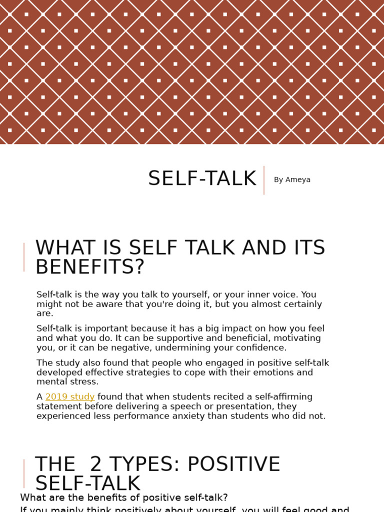 Self-talk | PDF