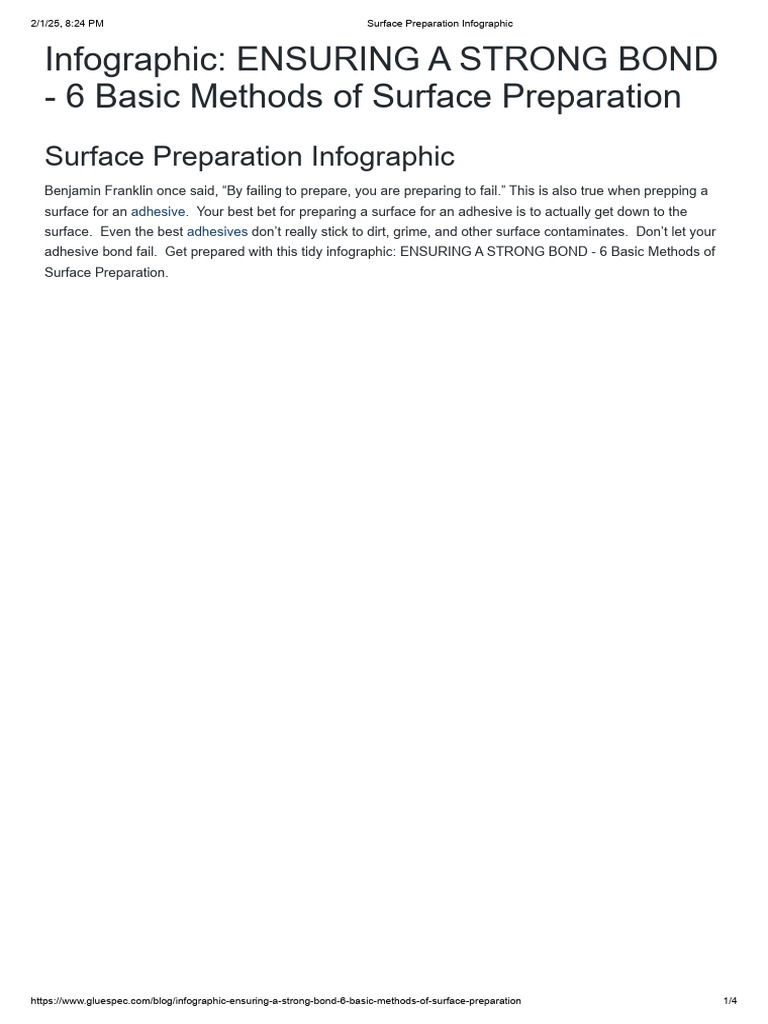 Surface Preparation Infographic | PDF