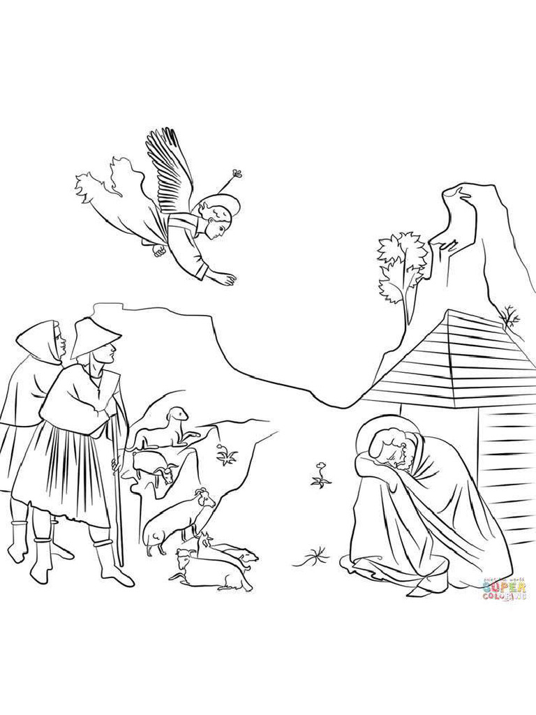 ST - Joachim's Dream by Giotto Coloring Page - Free Printable Coloring ...
