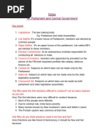 Class 8 Civics Chapter 3 PARLIAMENT AND THE MAKING OF LAWS | PDF ...