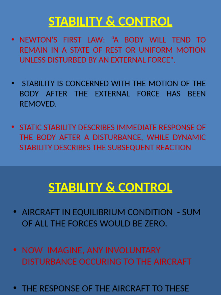 Aircraft Stability and Control Explained | PDF | Aircraft | Aerospace