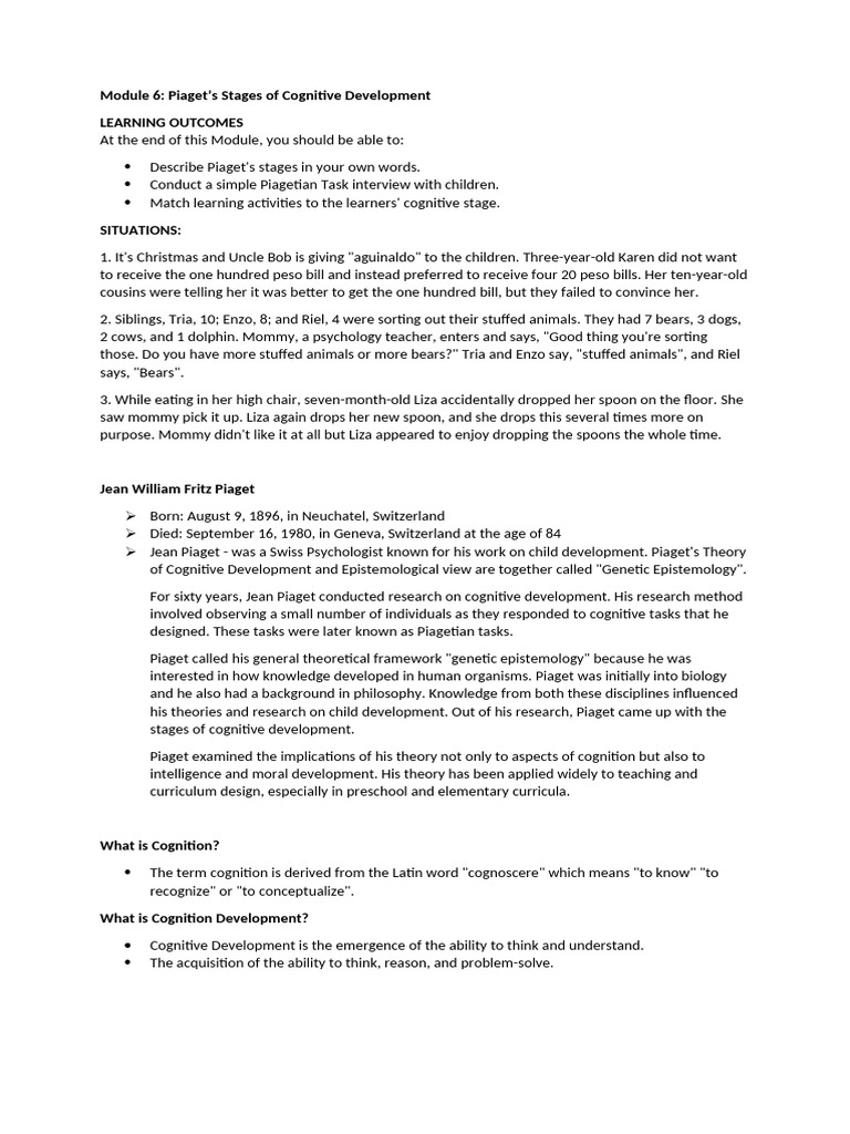 Basic Cognitive Concepts For PPT Taghoy | PDF | Schema (Psychology ...