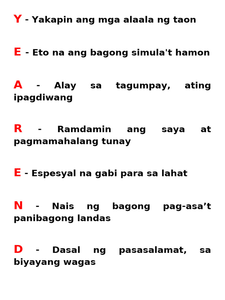 Year - End Party and Pasko Acrostic | PDF