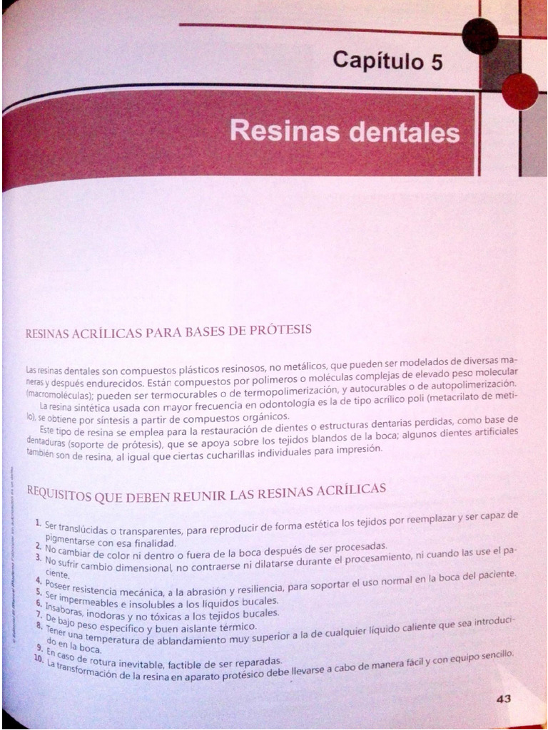 Sesión 2. Resinas Acrílicas | PDF