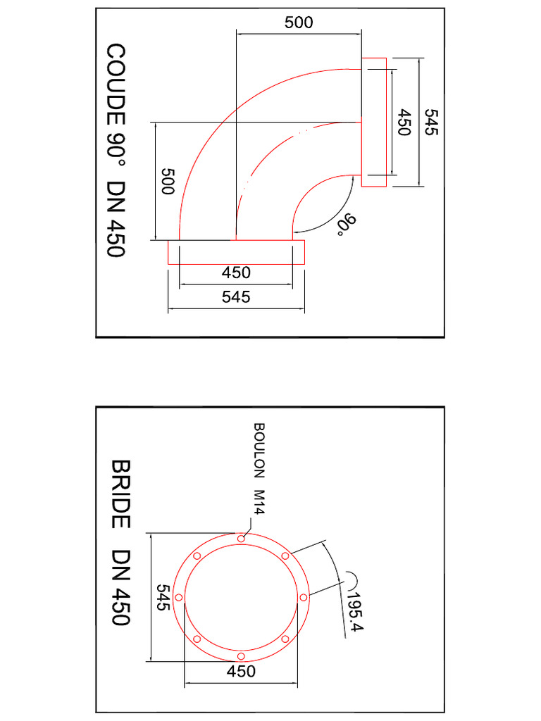 Coude 90 DN 450 | PDF