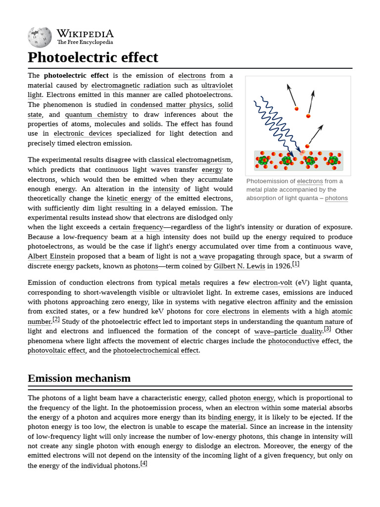 Photoelectric_effect | PDF | Photoelectric Effect | Electron