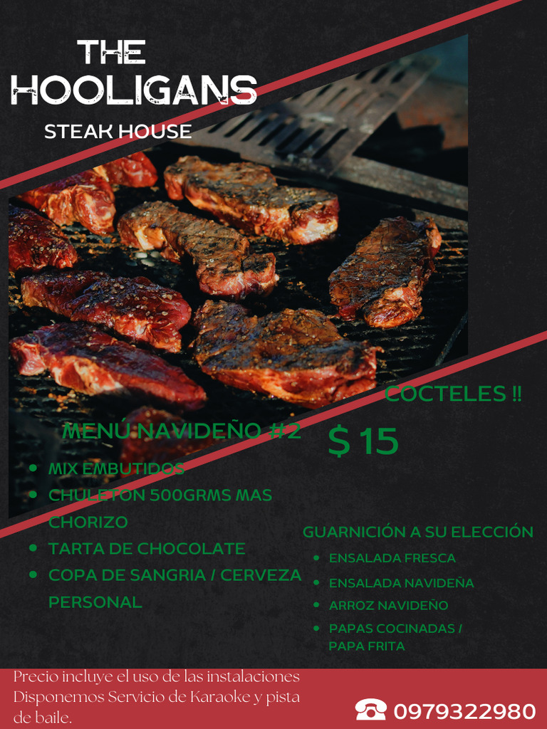 Hooligans Menu Navideño #2 | PDF