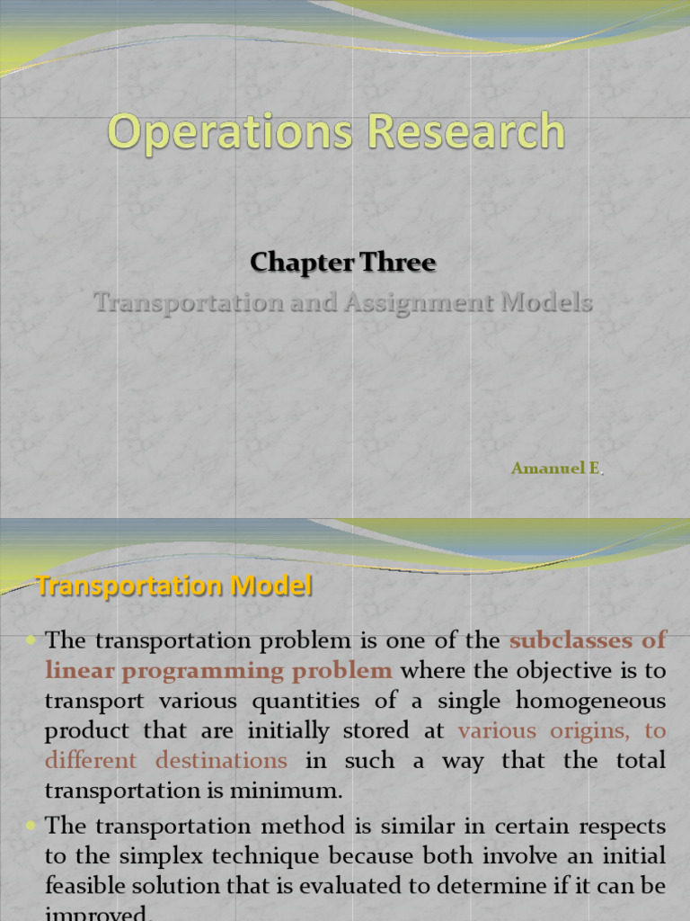 Cha-3 OR - | PDF | Mathematics Of Computing | Applied Mathematics