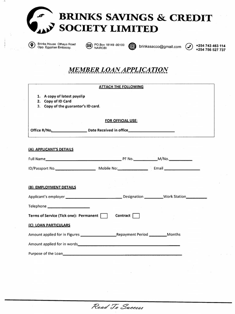Loan Application Form Pdf