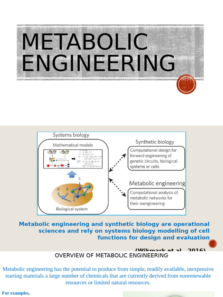 Metabolic Engineering and Synthetic Biology | PDF | Metabolism ...