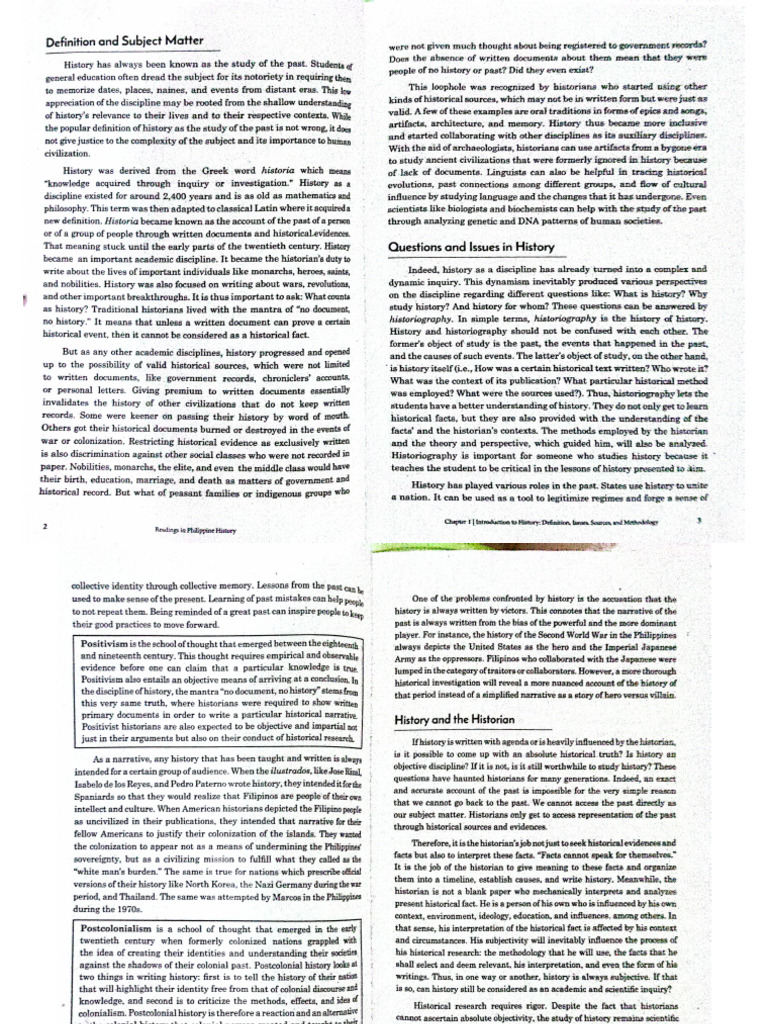 GE-102-pg.-2-9-Chapter-1-Introduction-to-History-Definitions-Issues-Sources-and-Methodology | PDF