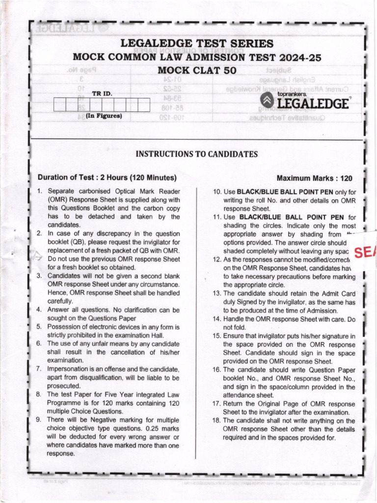 LE MOCK CLAT 50 | PDF | Ashoka | Space X
