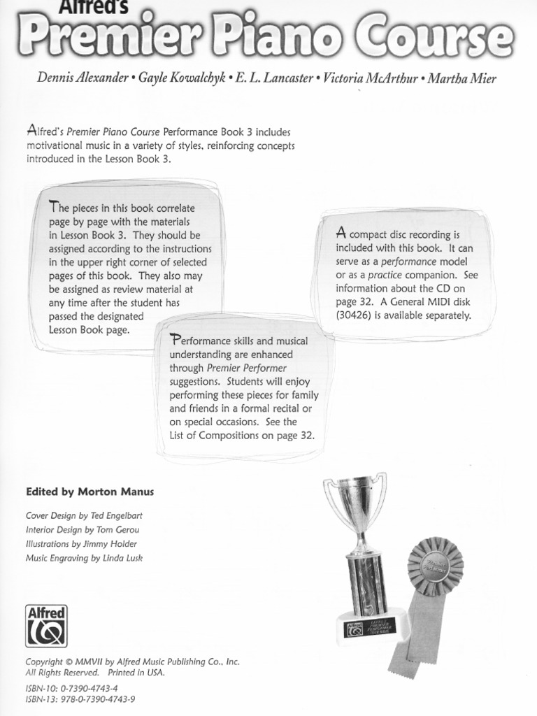 Alfreds Premier Piano Course Performance 3 - Compress 2 | PDF