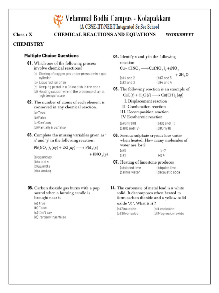 Chapter 1 Worksheet | PDF