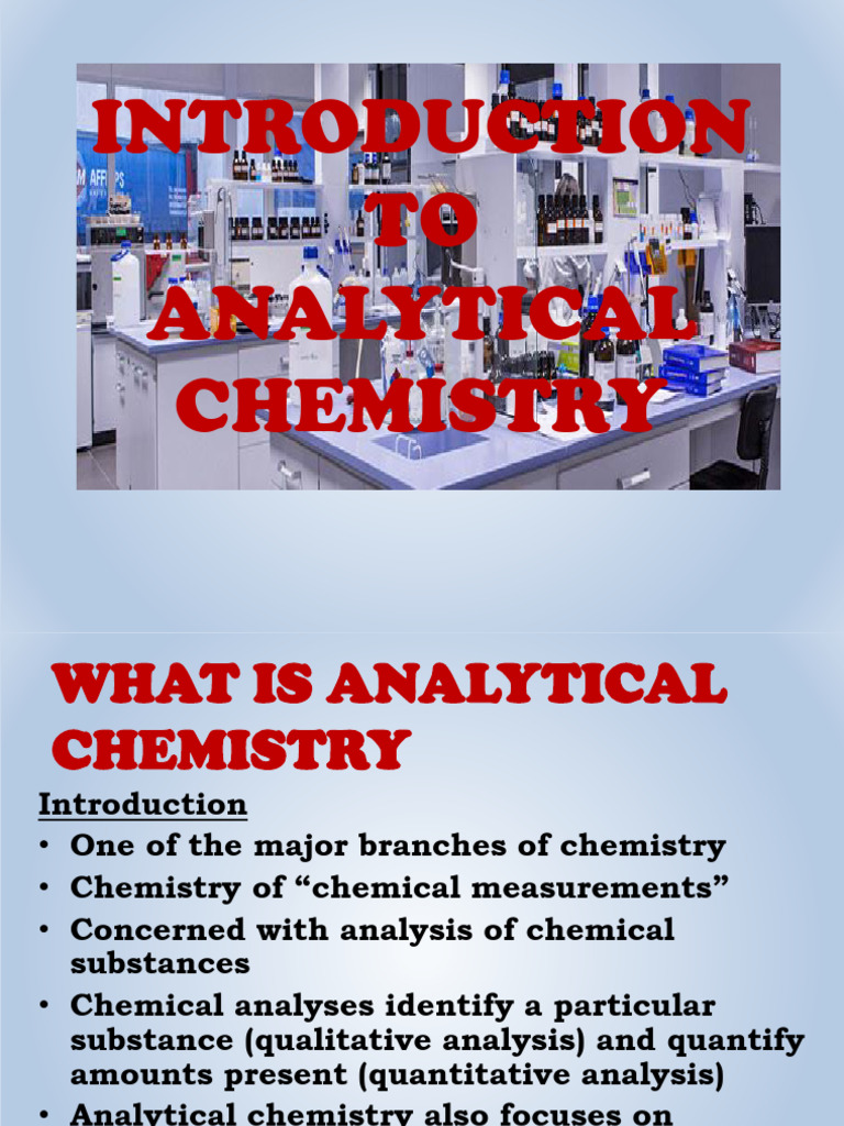 Analytical Chemistry Overview | PDF | Analytical Chemistry | Analysis