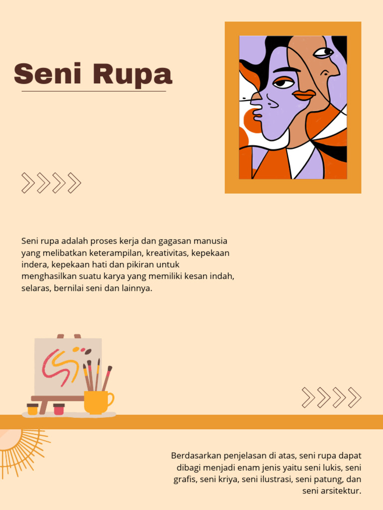 Seni Rupa Presentasi Pendidikan Sederhana Oren Illustratif - 20250114 ...