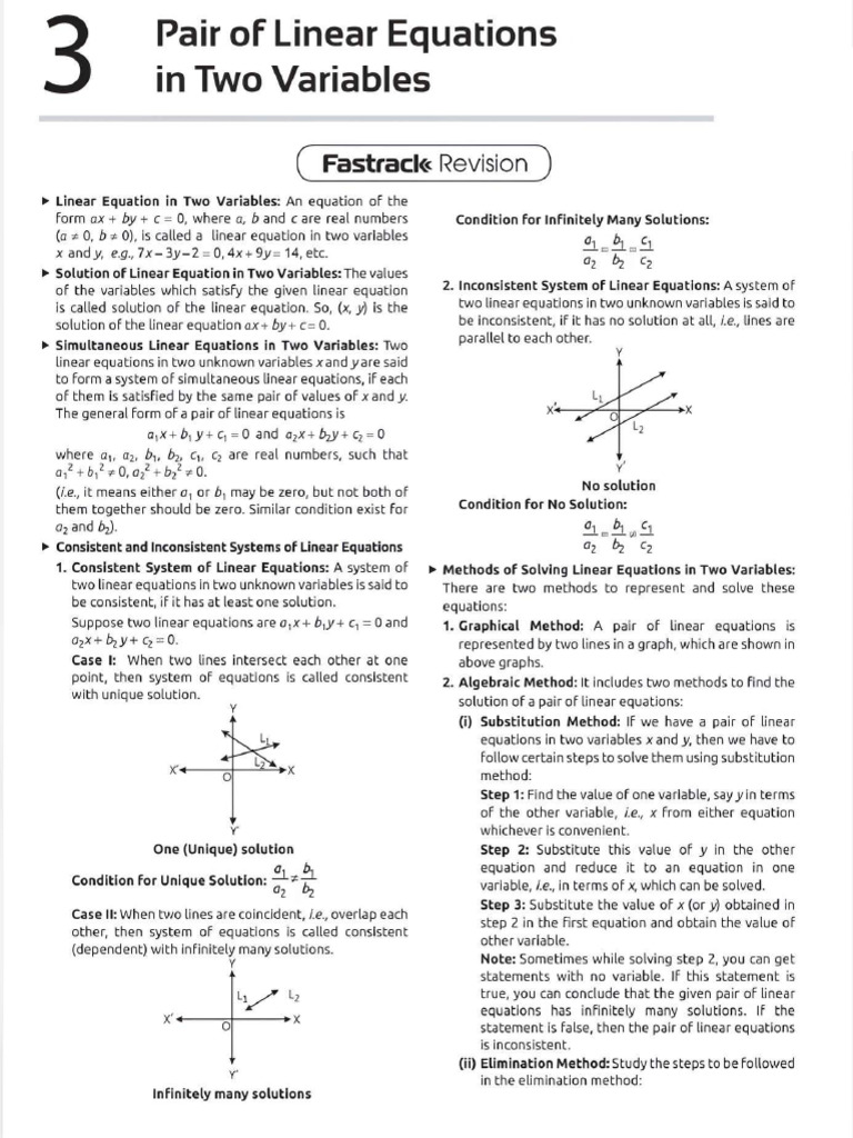 Pair of Linear Equation | PDF