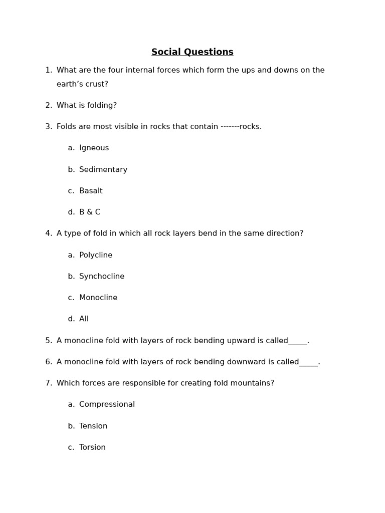 Social Studies Questions For Grade 8 | PDF | Atmosphere Of Earth ...