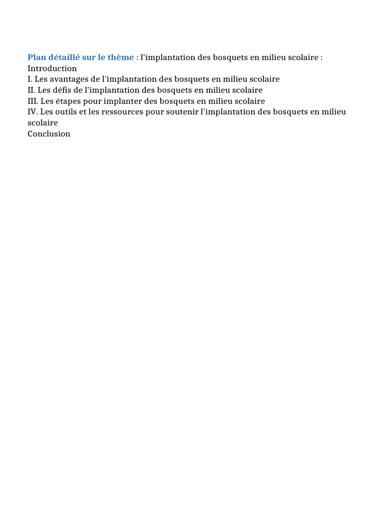 Implantation de bosquets scolaires : Guide complet | PDF ...