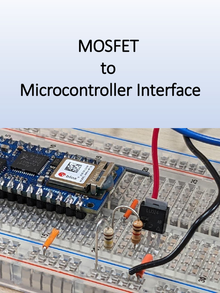 Tips For Driving A MOSFET From A 3.3 VDC Microcontroller | PDF