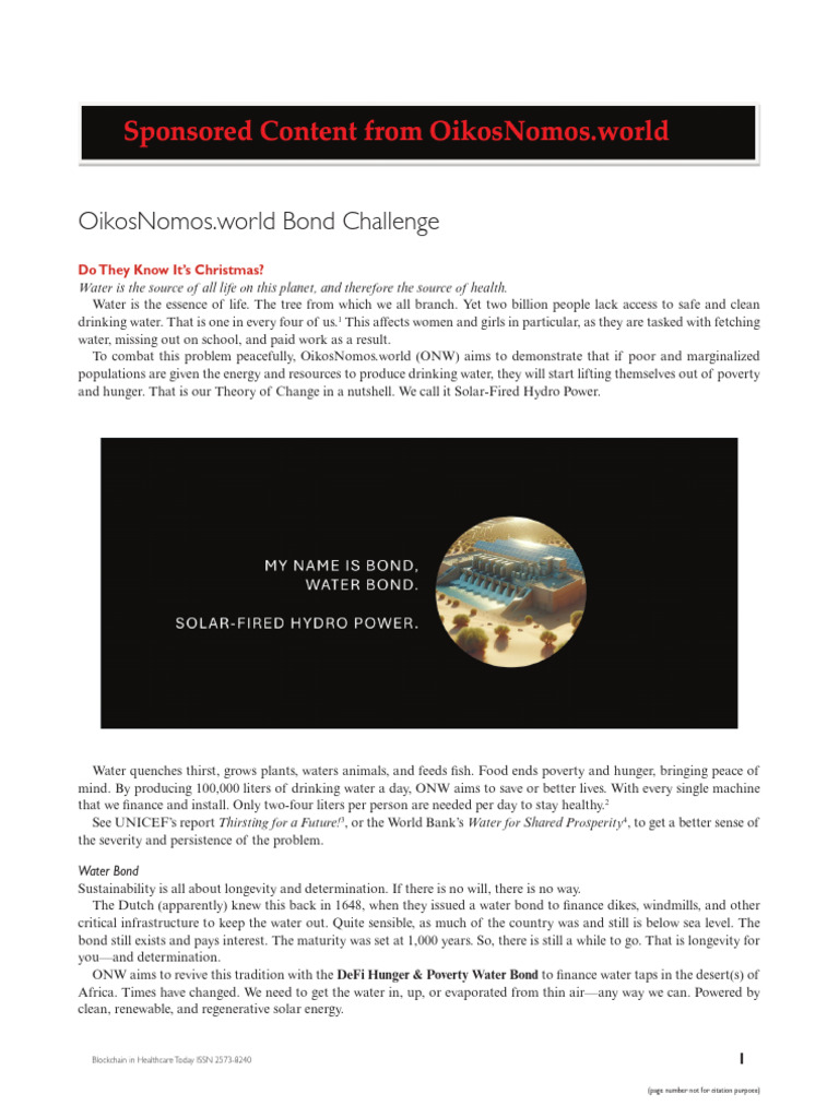 Do The Know It's Christmas. DLT Water Bond Challenge | PDF | Water ...